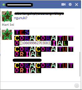 Cara Membuat Tulisan Chart Facebook Berwarna - Coba-coba Tutorial