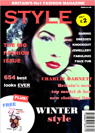Charlies media blog: Fashion magazine front cover, winter beauty tips ...