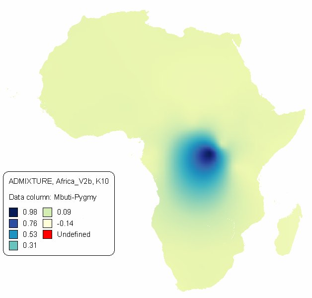 Ethio Helix ኢትዮ:ሒሊክስ: Gradient Maps for African ADMIXTURE components