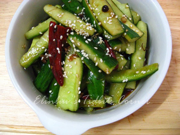 Elinluv's Tidbits Corner: Hot Spicy Sichuan Style Cucumber Salad