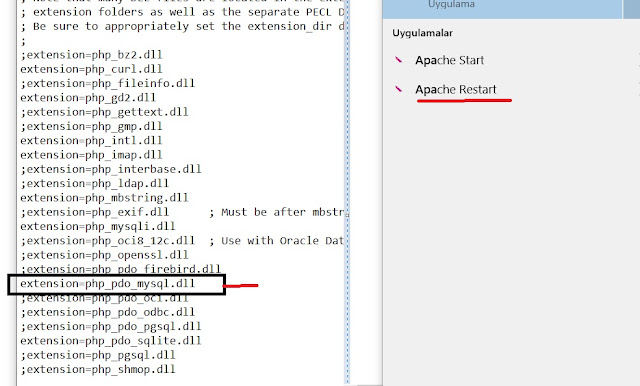 Php PDO could not find driver hatası çözüm Php PDO could not find driver hatası çözüm