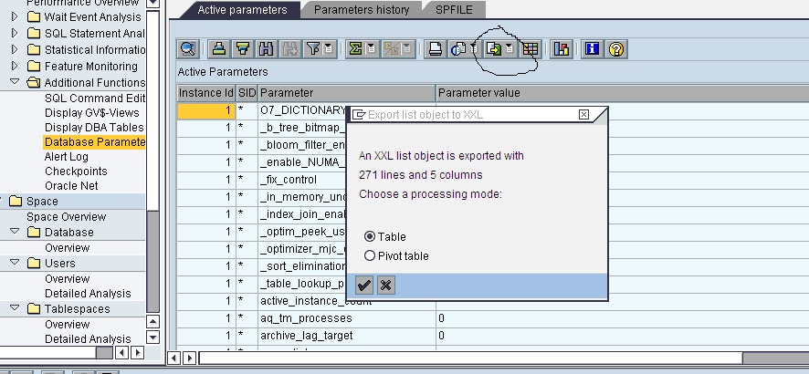 Simple about SAP basis: SAP How to view database parameters at SAP level