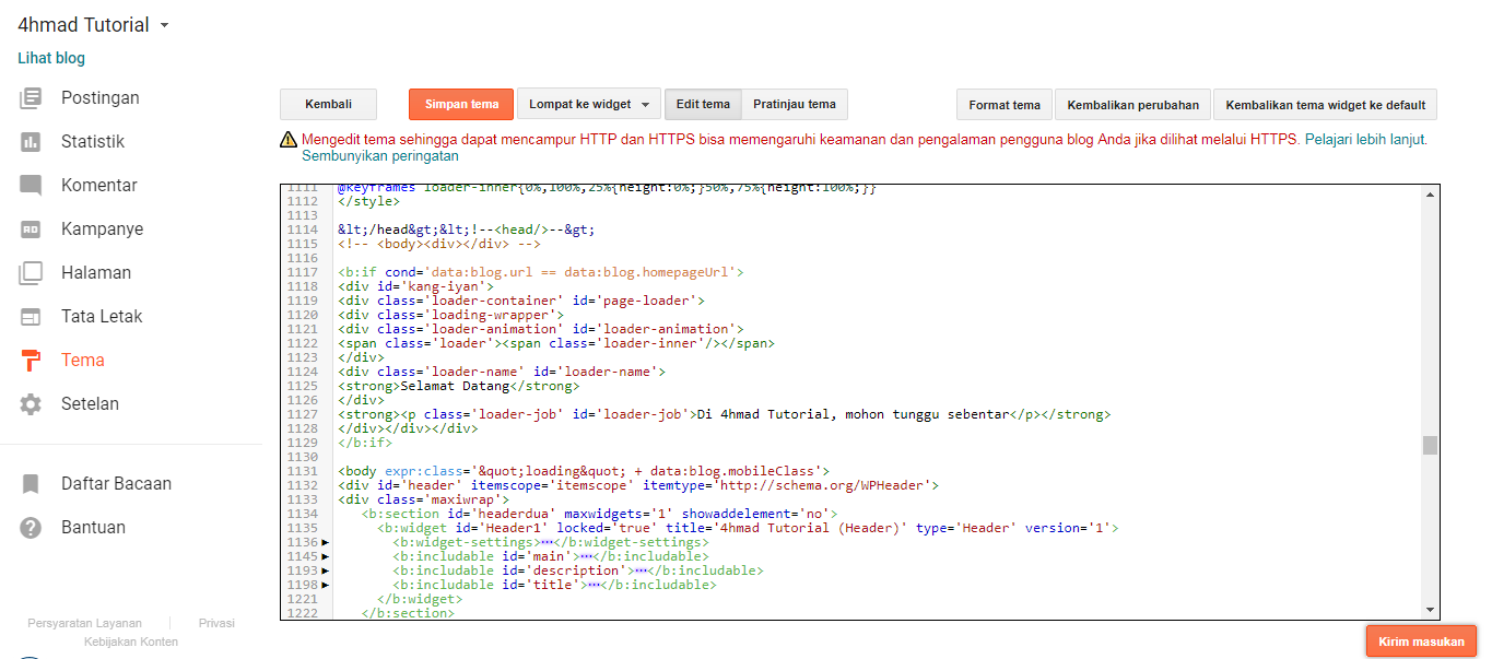 Cara Membuat Animasi Loading Blogger Keren | Haru Media