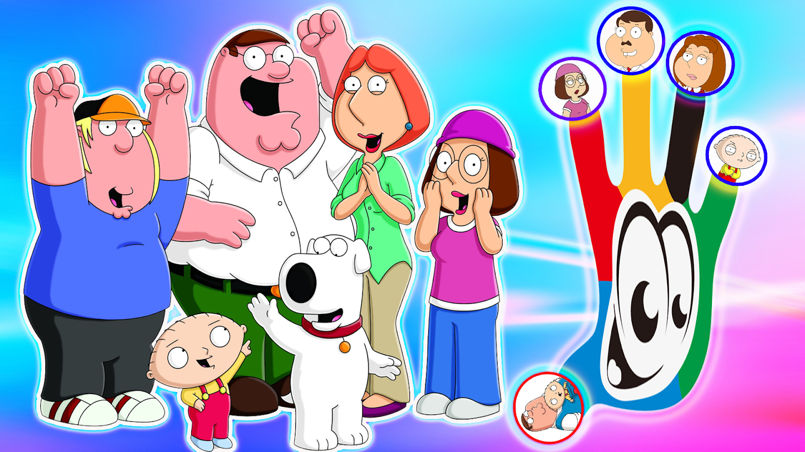 the cartoom: Family Guy - Finger Family Nursery Rhymes - ABC Finger Family