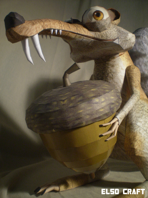 ELSO CRAFT: Scrat Papercraft (Ice Age)