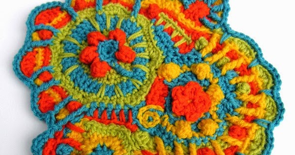 peaceofpi studio: Colorful Freeform Crochet Scrumble