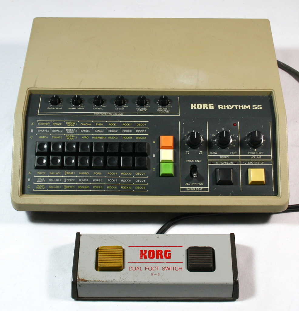 MATRIXSYNTH: KORG RHYTHM 55 SN 255425 Analogue Drum Machine with S-2 ...