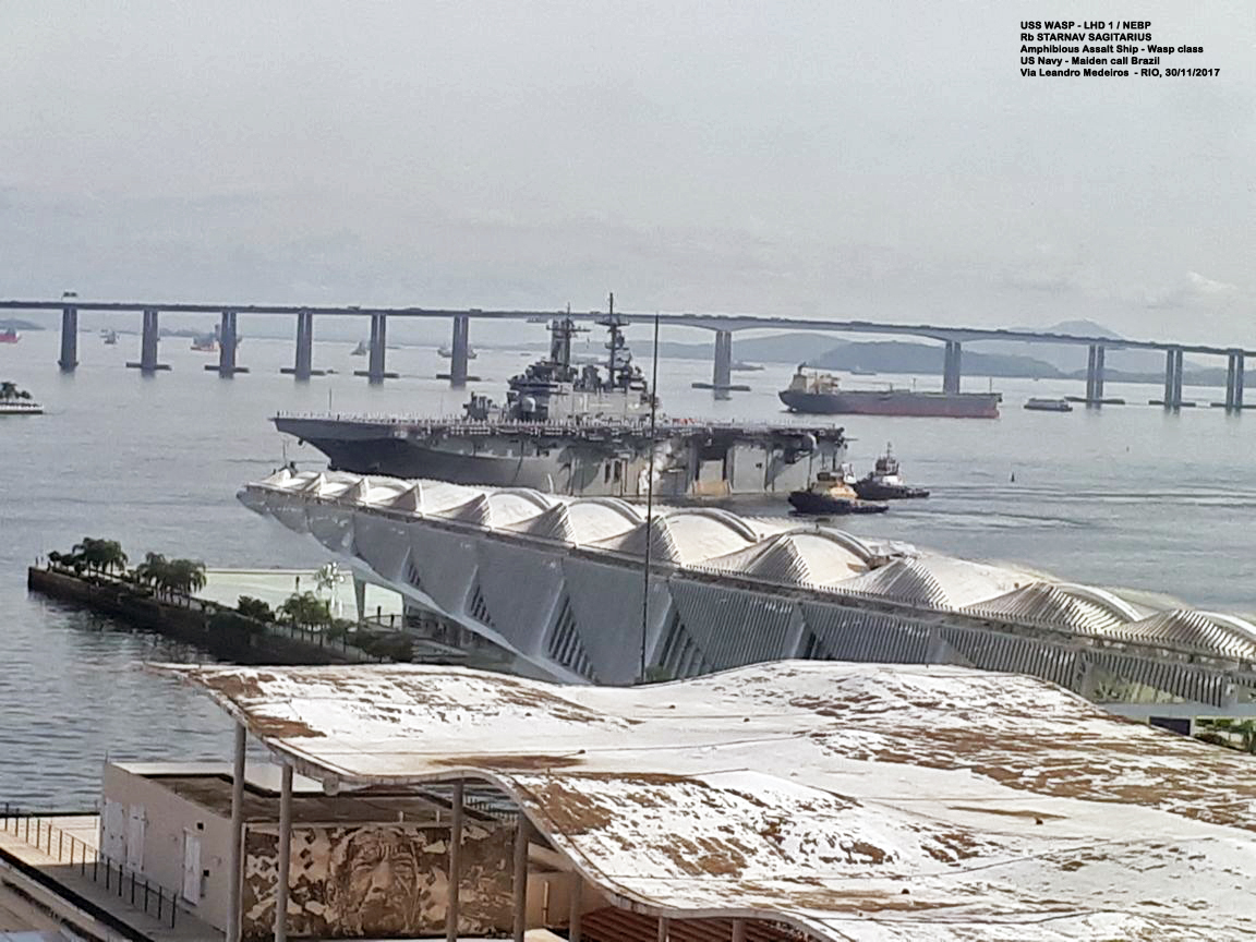 Santos Shiplovers: USS Wasp - LHD 1 / NEBP, Berthing Rio de Janeiro ...