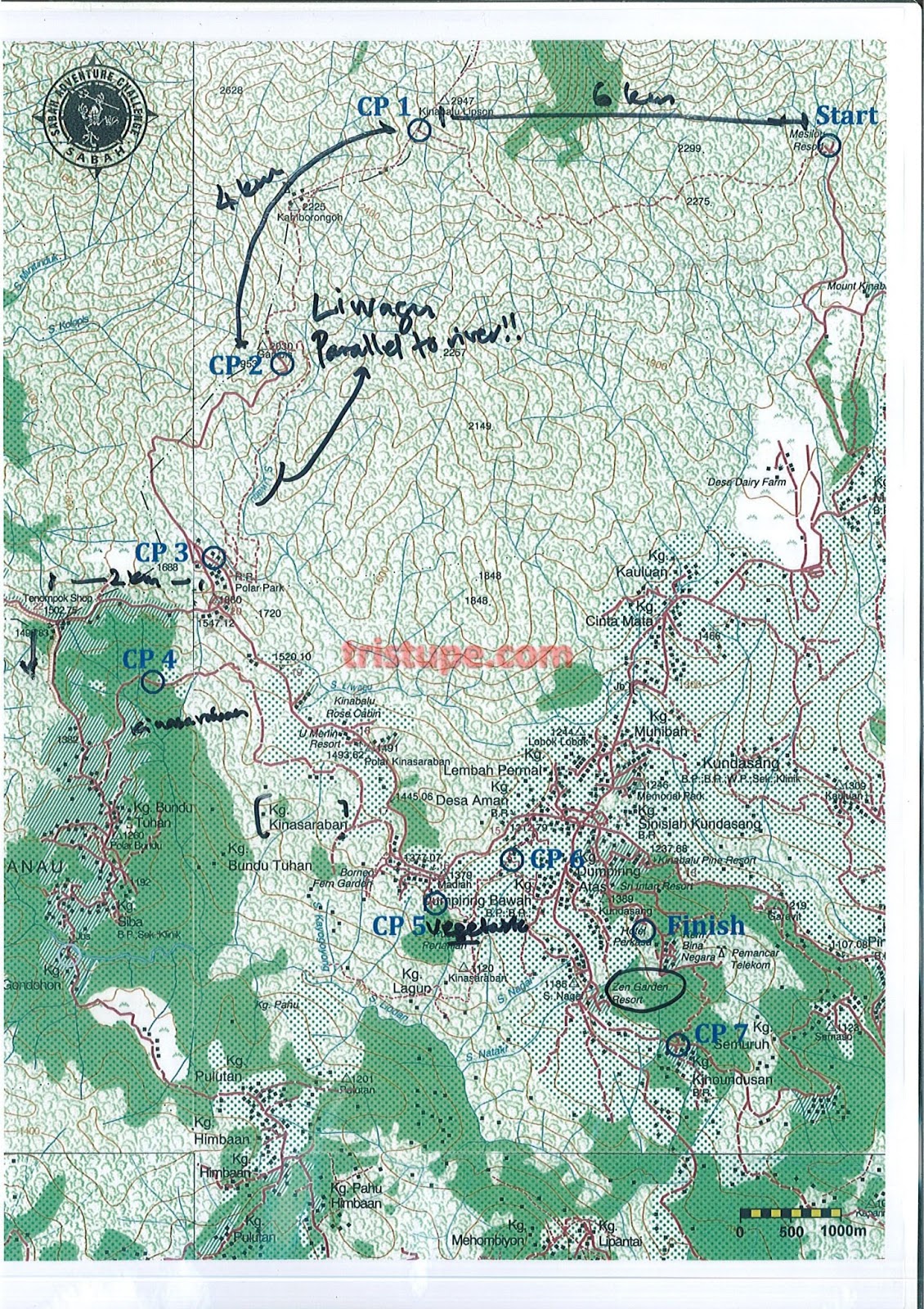 Sabah Adventure Challenge Race Report : Longest Day 1 ~ TRISTUPE.COM