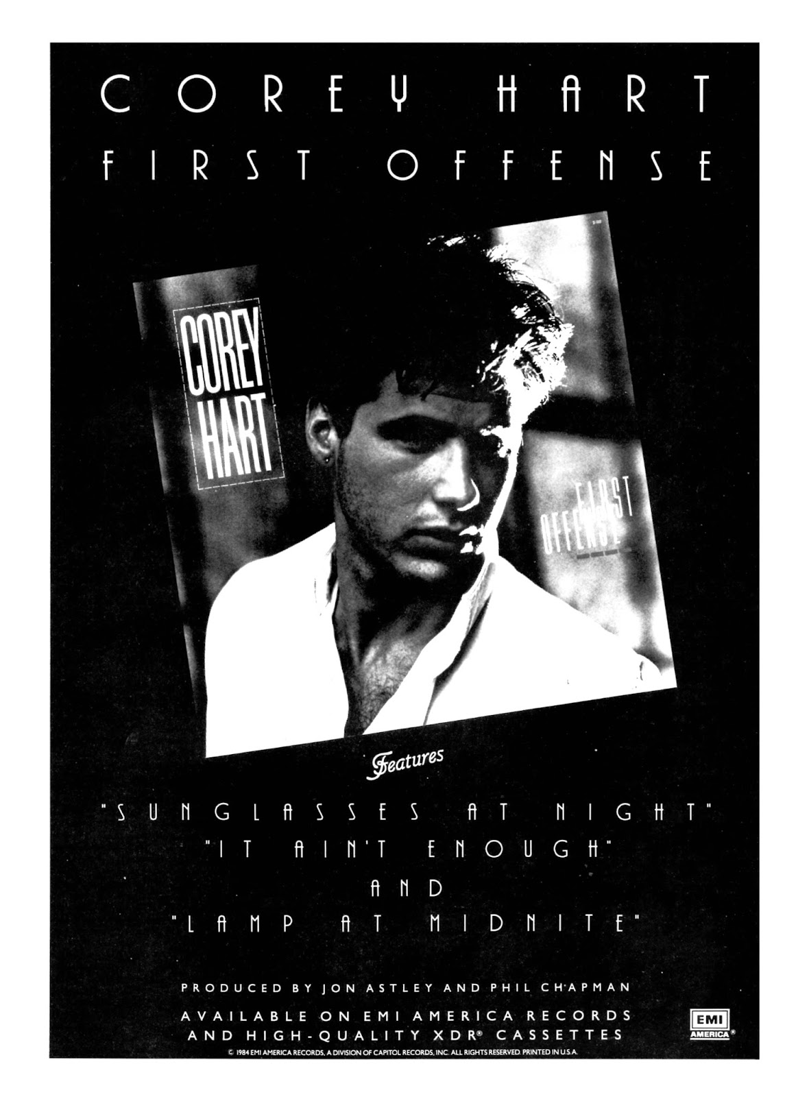 Lansure's Music Paraphernalia: COREY HART | Press Kits | Memorabilia
