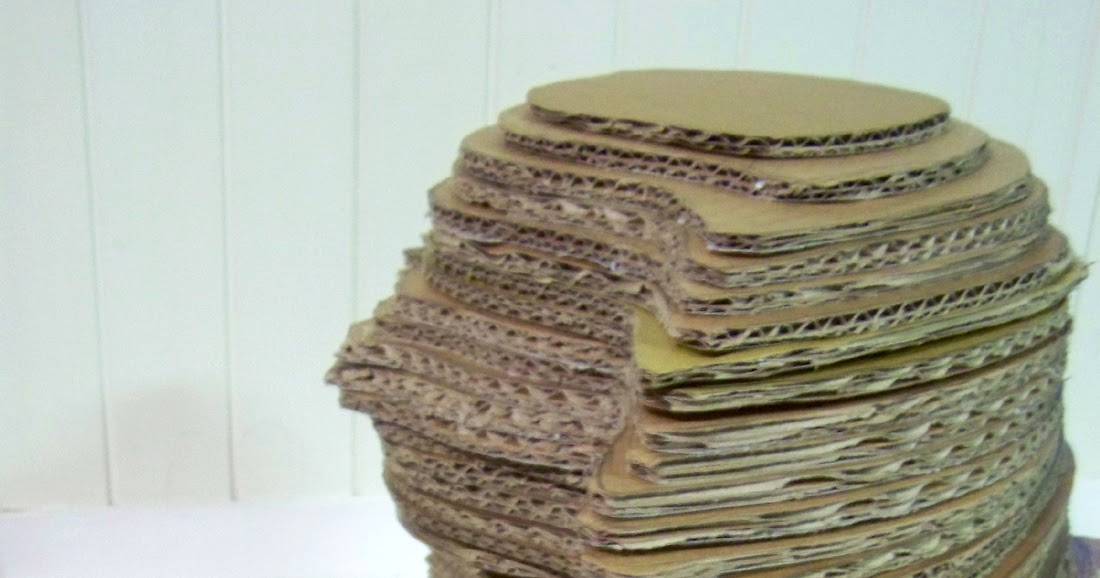 Sphinx made out of Recyled Cardboard