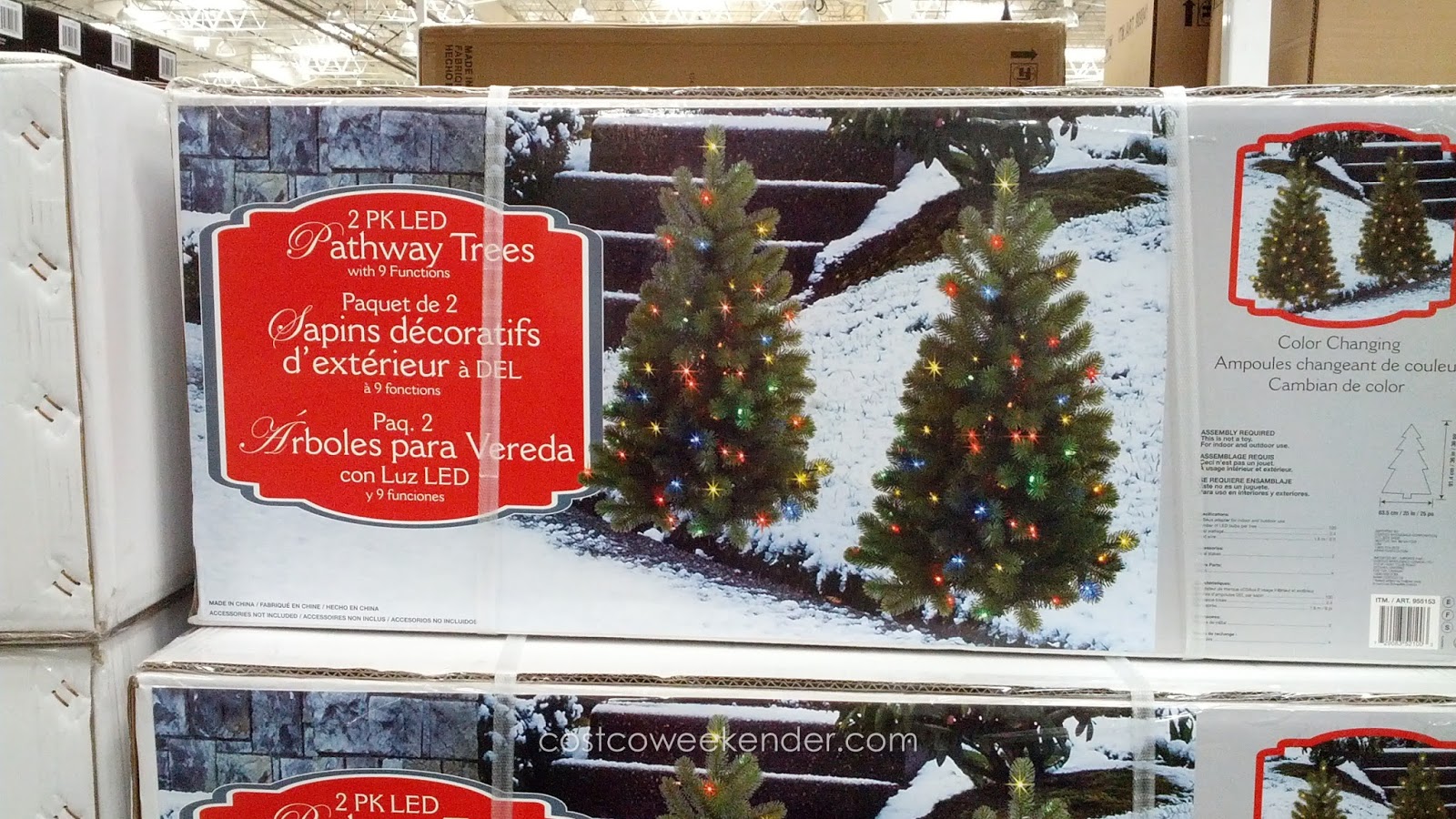 LED Spruce Pathway Trees (2 pack) | Costco Weekender