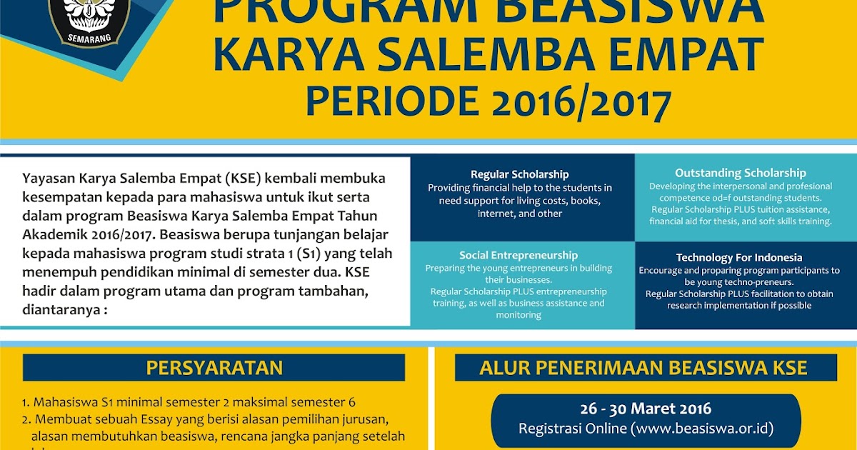 62 SYARAT BEASISWA SALEMBA 4