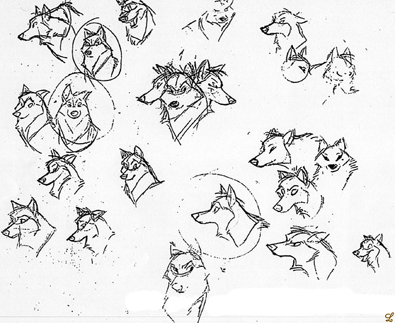 Living Lines Library: Balto (1995) - Character Studies