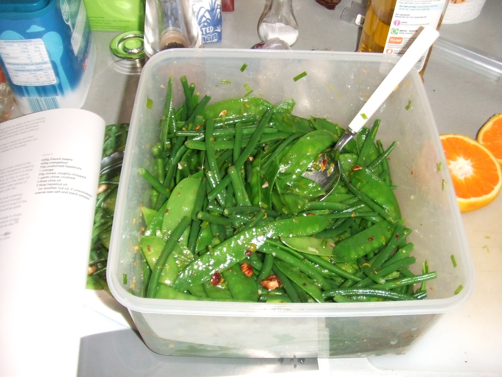 The Great Cookery Adventure: Green beans and Mangetout with Hazelnuts ...
