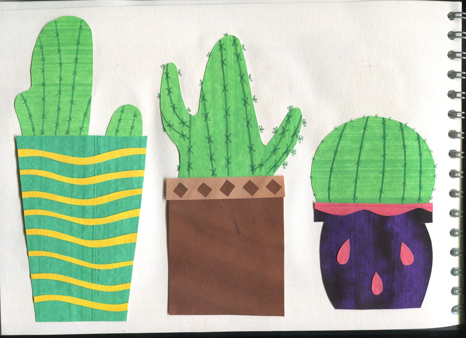 Studio Practice: Cactus collage
