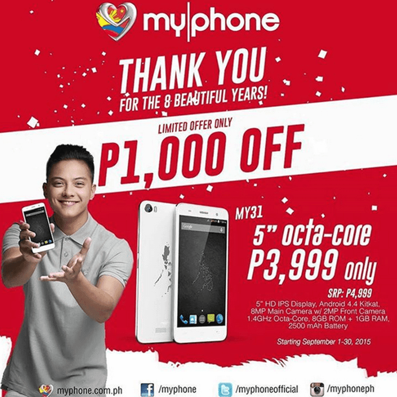 Breaking News! MyPhone My31 Octa Core Phone Down To Just 3999 Pesos!
