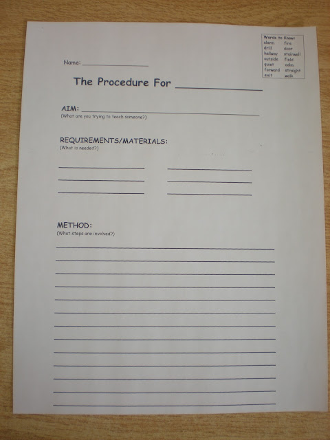 Demonstration Classroom Sharing: Writer's Workshop: Procedure Writing