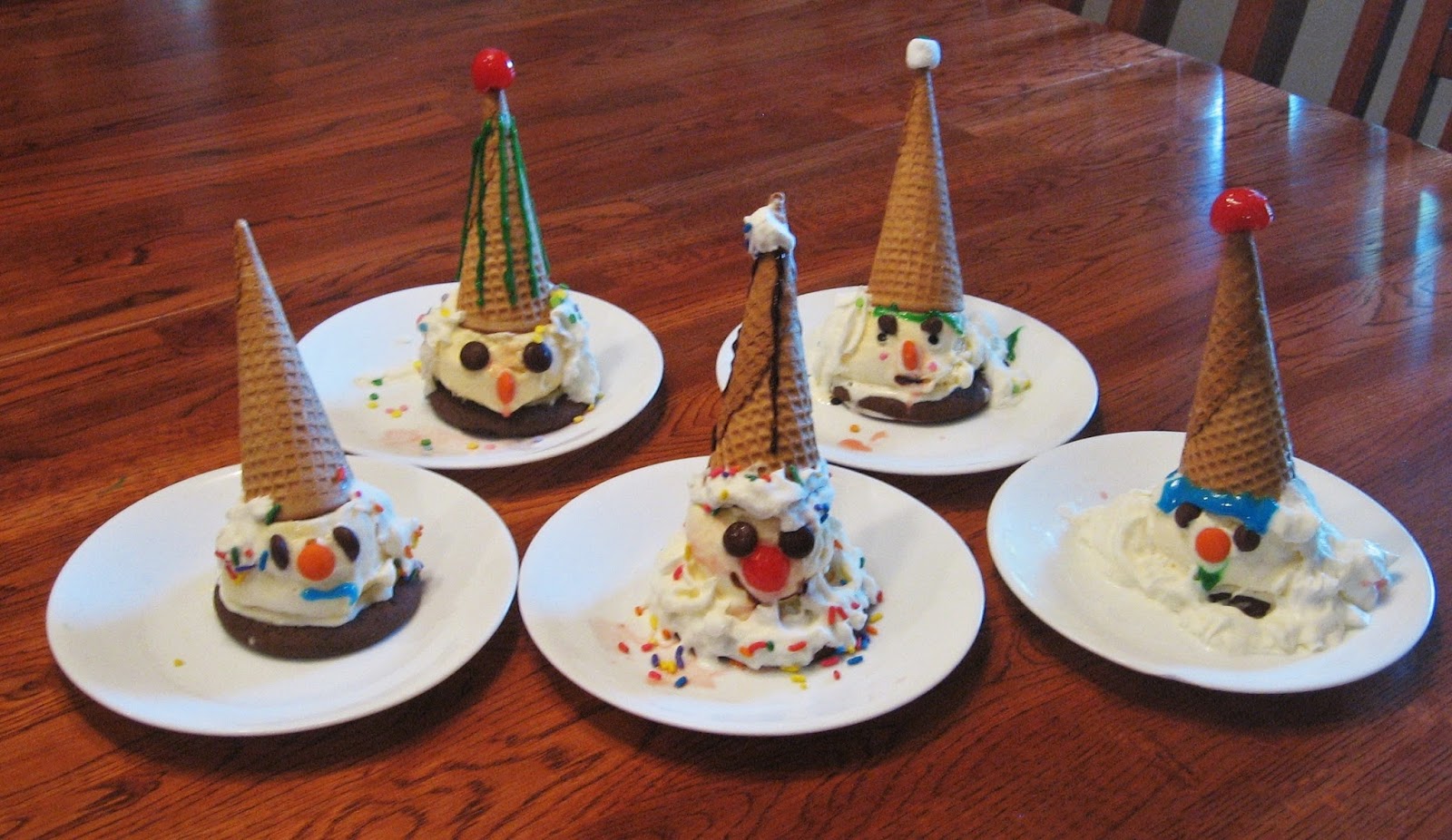 Almost Unschoolers: Making Messy Ice Cream Cone Clowns