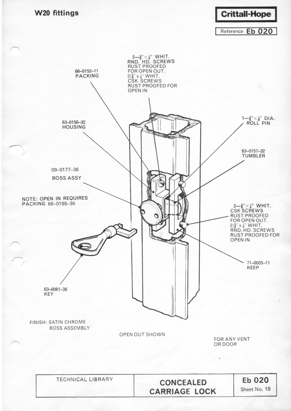 Metal Window Parts: Steel Window Fittings.