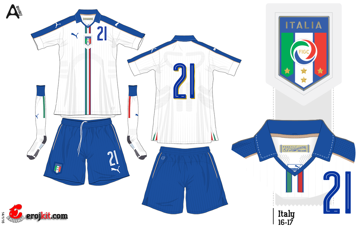 Kit Design, by eroj: 2016 Itália Away