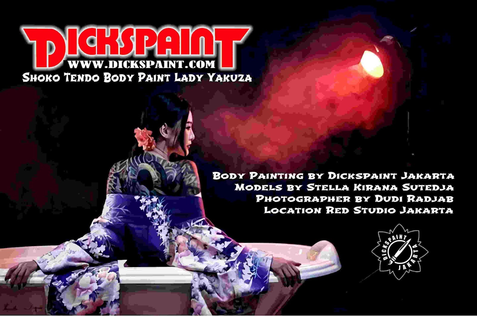 BODY PAINTING SHOKO TENDO LADY YAKUZA JAKARTA | FACE BODY PAINTING JAKARTA