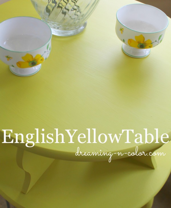 dreamingincolor: English Yellow End Table