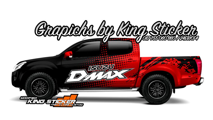 Cutting sticker - Decal vinyl ISUZU D-MAX | King Sticker bali