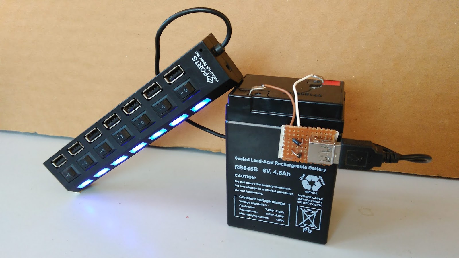 5v USB Multi -Mobile charger from 6v Battery | Big Power Bank