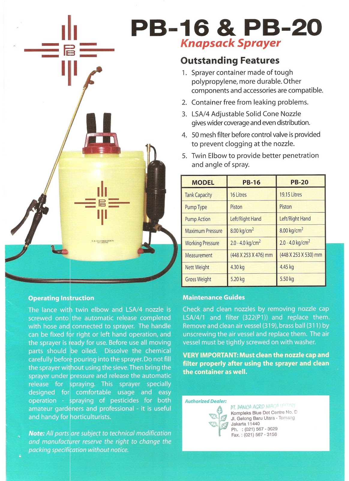 Sprayer PB 16 & Roundup: Alat Semprot Sprayer PB 16