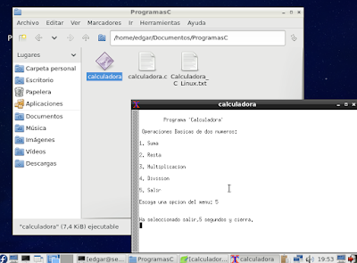 Edgar Rodolfo: 4 operaciones básicas en C (GNU/Linux)