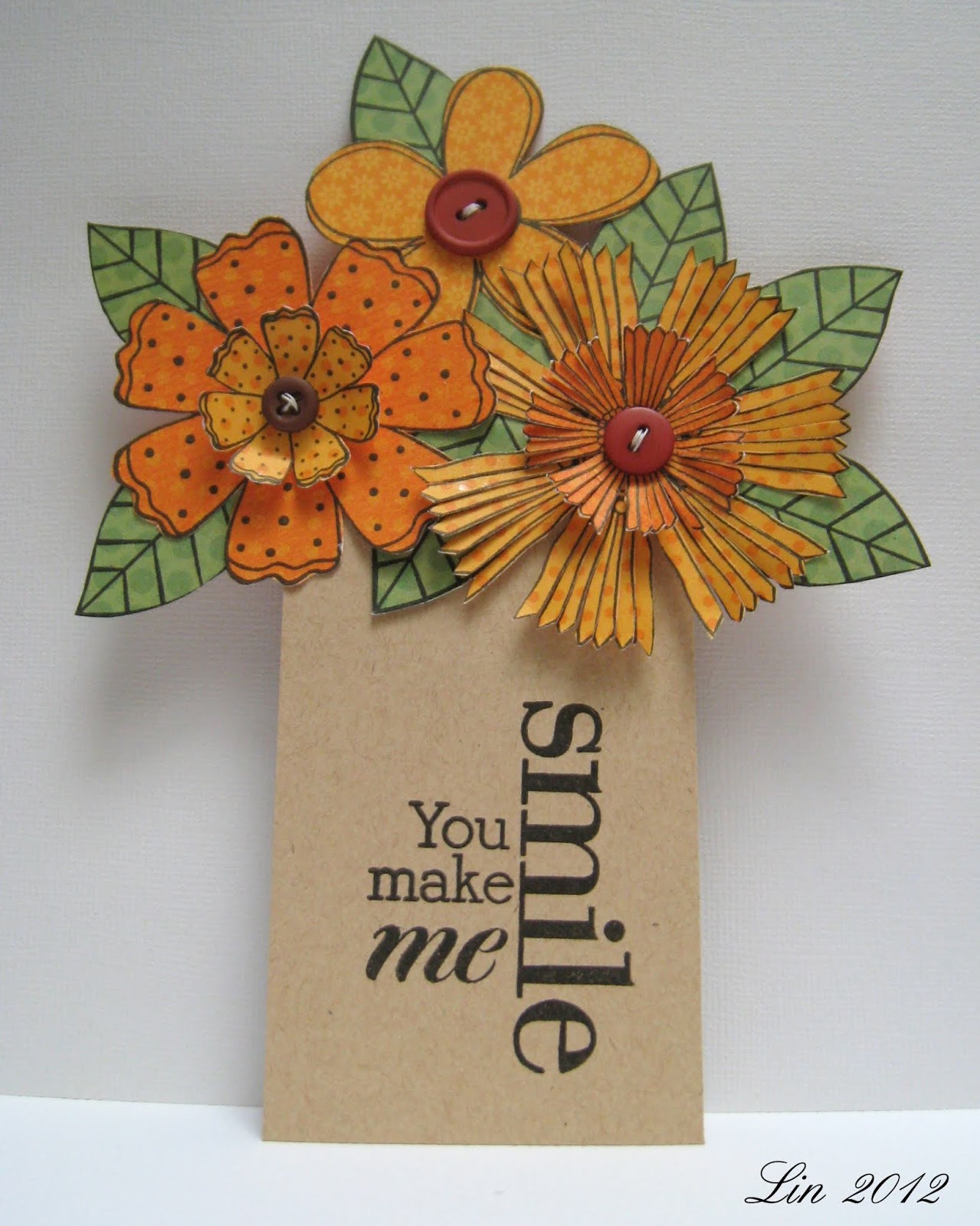 Sending Hugs: Flower Pot card