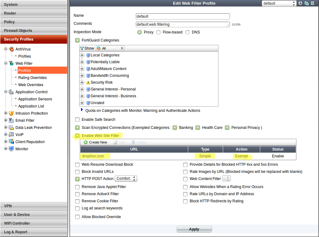 Al's Tech Corner: How-to: Get DropBox working on a FortiGate with SSL ...