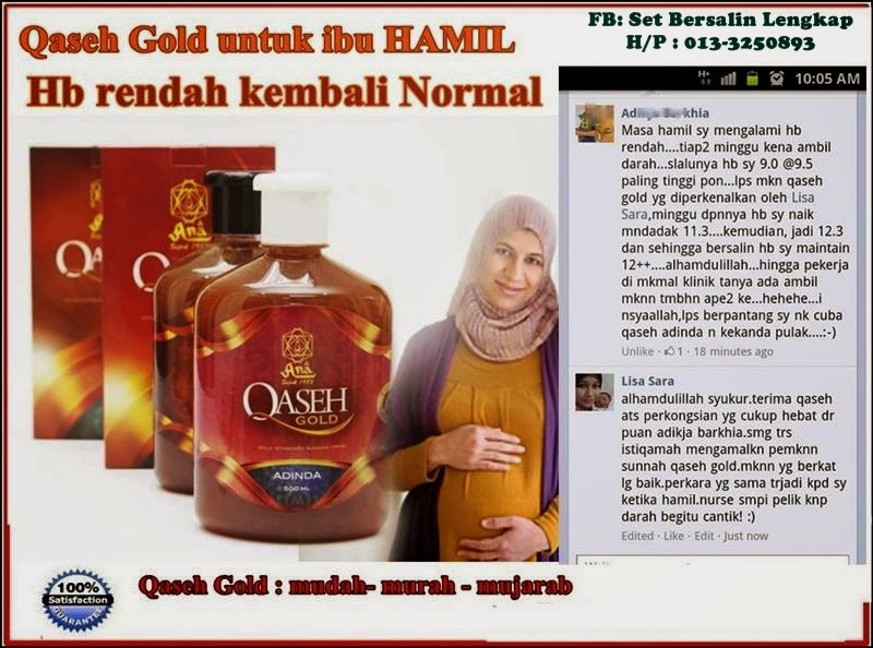 Set Bersalin Lengkap: Qaseh Gold