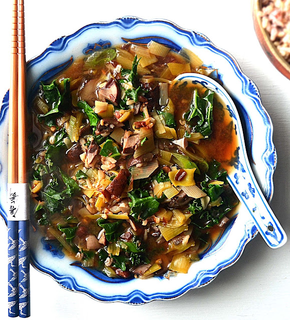 Sew French: Hearty Miso Mushroom And Wild Rice Soup