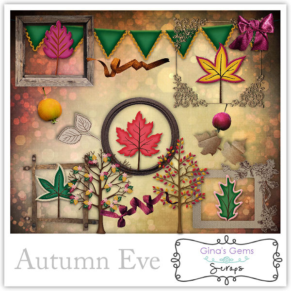 Gina's Gems Scraps: New Kit in Store - Autumn Eve