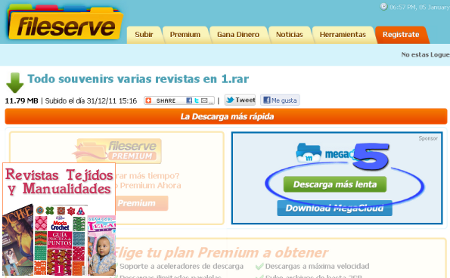 Cómo descargar las revistas - FileServe - Revistas: Tejidos y Manualidades