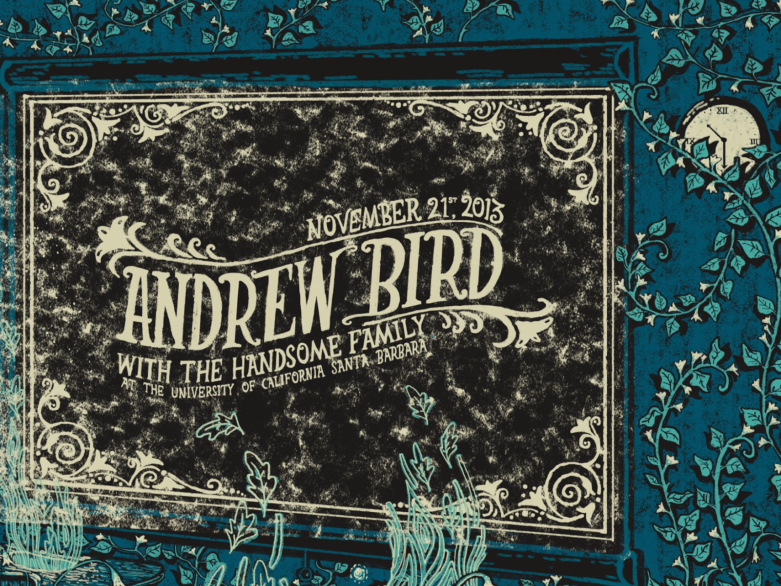 INSIDE THE ROCK POSTER FRAME BLOG: Andrew Bird Santa Barbara Poster ...