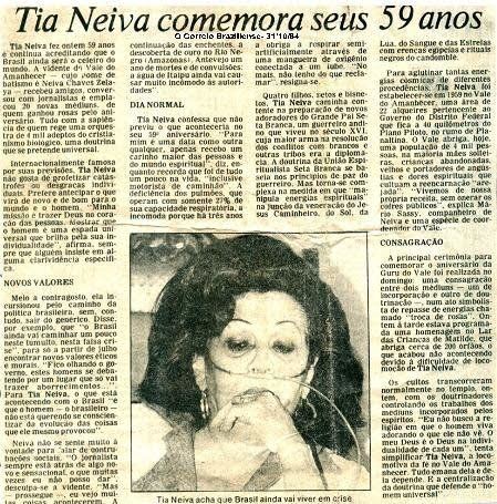 Cigana aganara: Notícia no 59º aniversário natalício de Tia Neiva