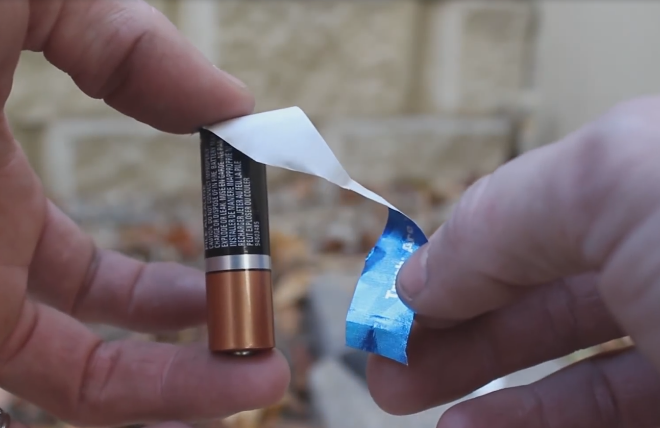 Battery Powered Gum Wrapper Fire Starter