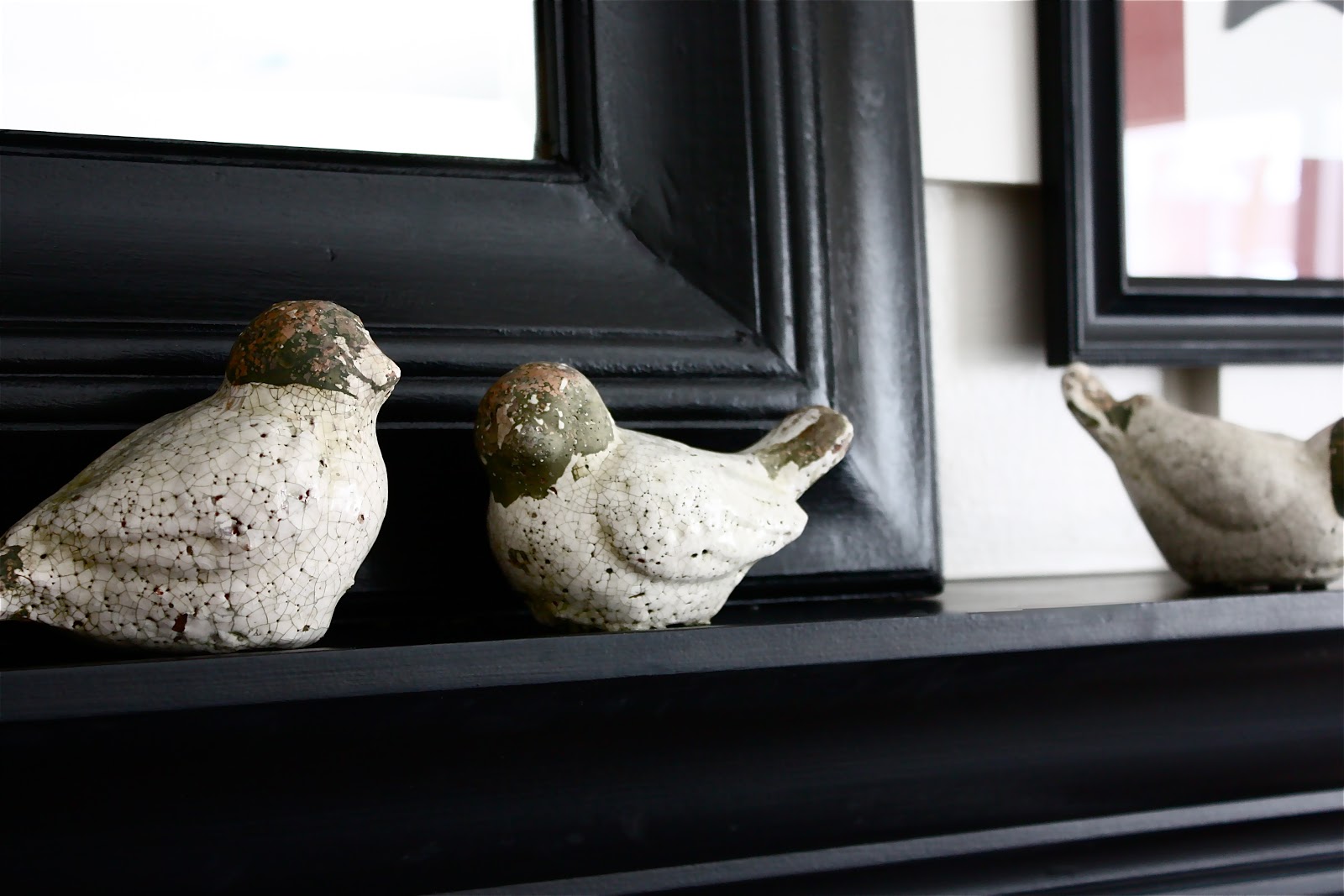 The Yellow Cape Cod: Spring Decor~Chippy Terracotta Birds