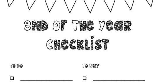 Twirling through First Grade : End of the year checklist