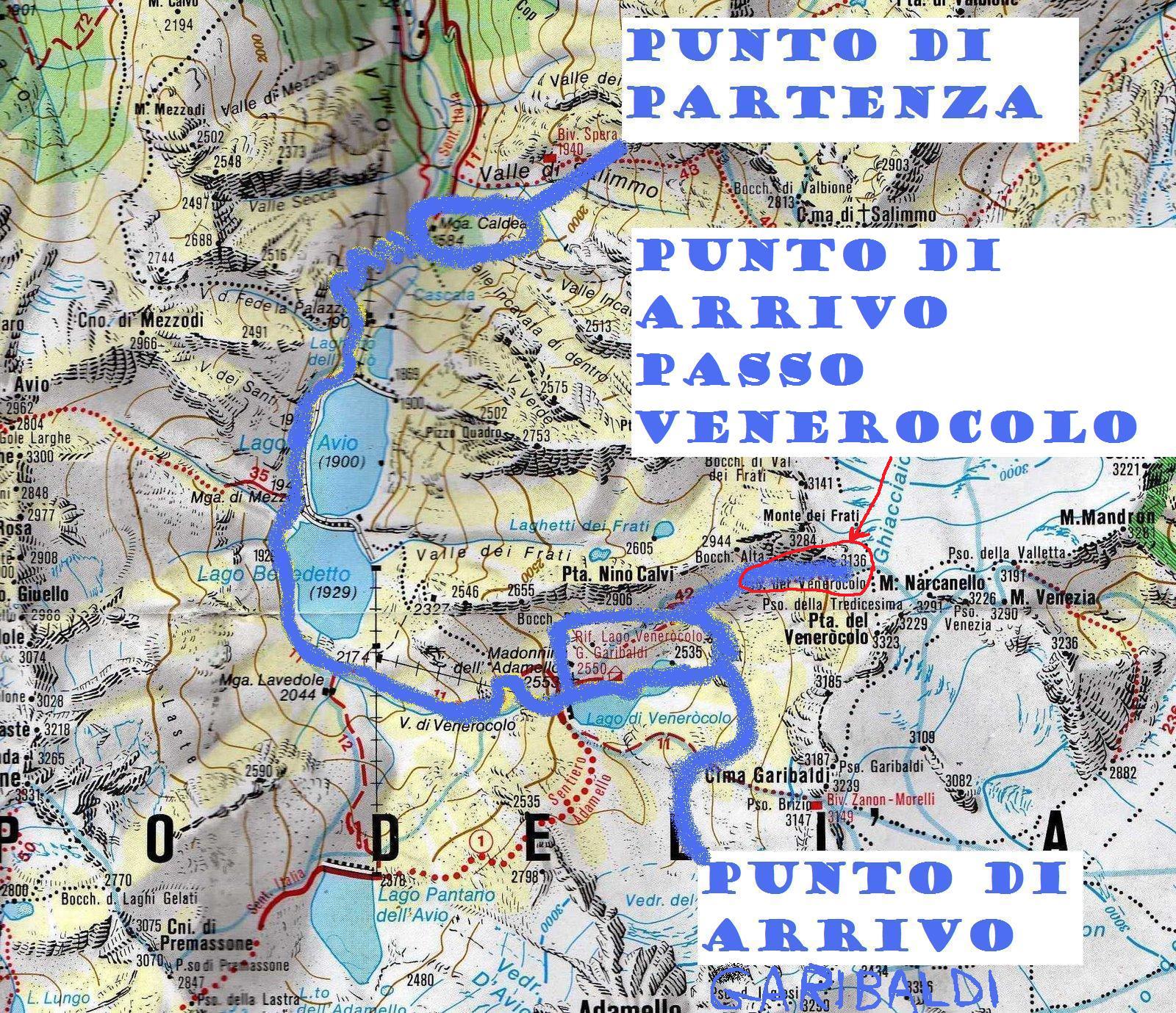 VIVENDO SALENDO: MAPPA DEL PERCORSO DELL'ASCESA AL PASSO DEL VENEROCOLO ...