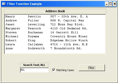 Filter Function Output In Listbox-2 ~ LEARN MS-ACCESS TIPS AND TRICKS