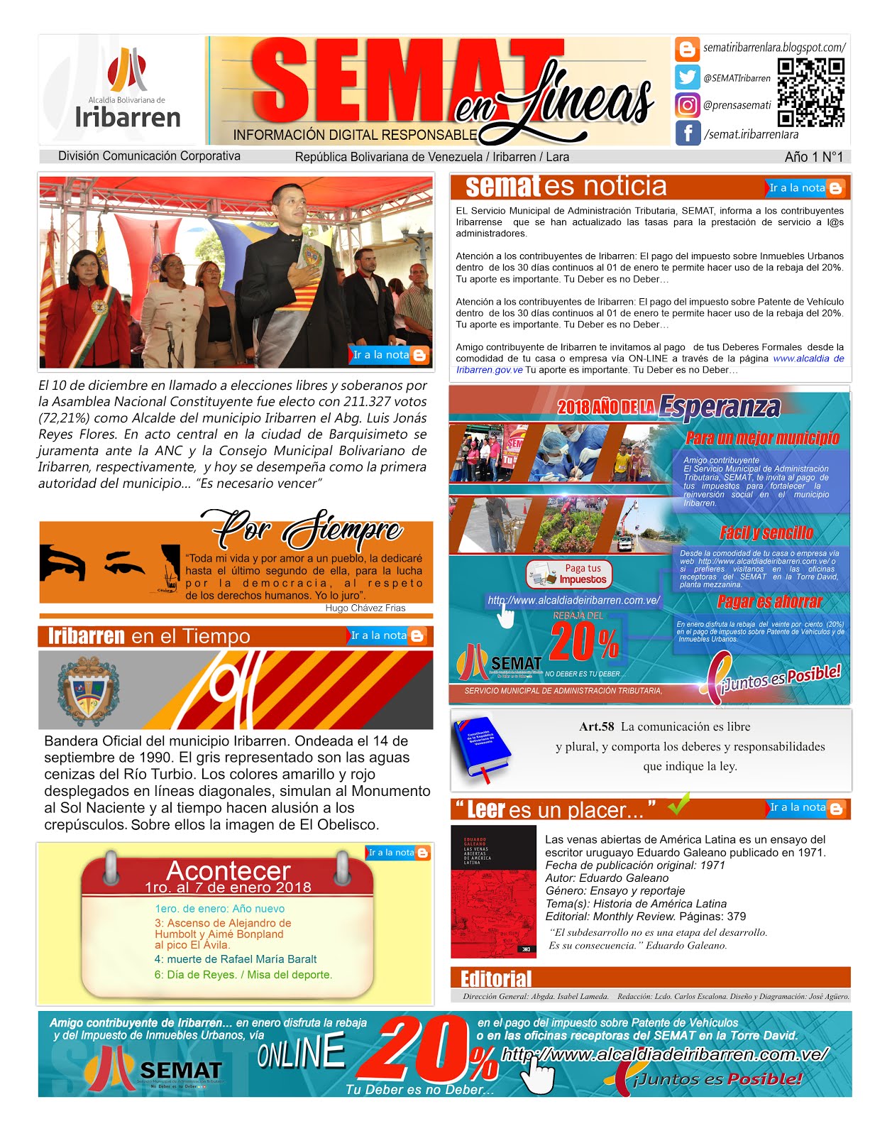 SEMAT EN LINEA AÑO 1 N° 1 ~ SEMAT BOLIVARIANO