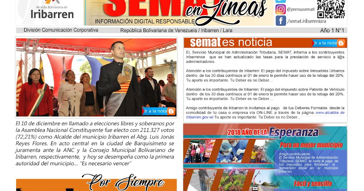 SEMAT EN LINEA AÑO 1 N° 1 ~ SEMAT BOLIVARIANO