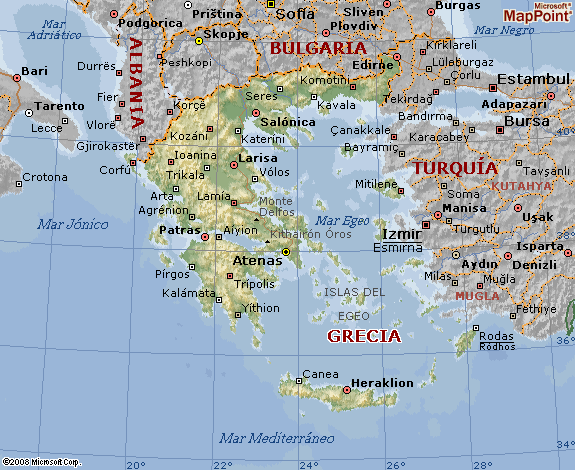 Mapa Mundi: Mapa da Grecia