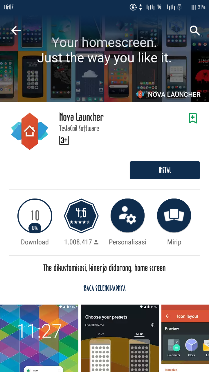 9 Aplikasi Launcher Terbaik Dan Ringan - Teknologiku