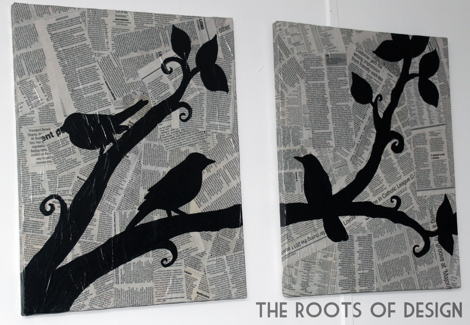 The Roots of Design: DIY Newspaper Art