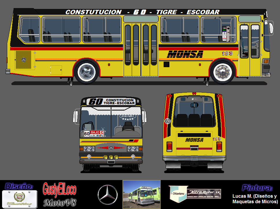 Diseños y Maquetas de Micros: Ottaviano OH1621 - Linea 60